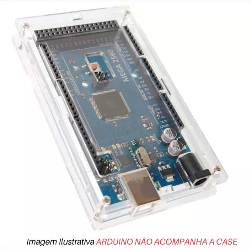 Case Arduino Mega 2560 R3 em Acrílico Transparente – RetroConsole VideoGames Porto Alegre